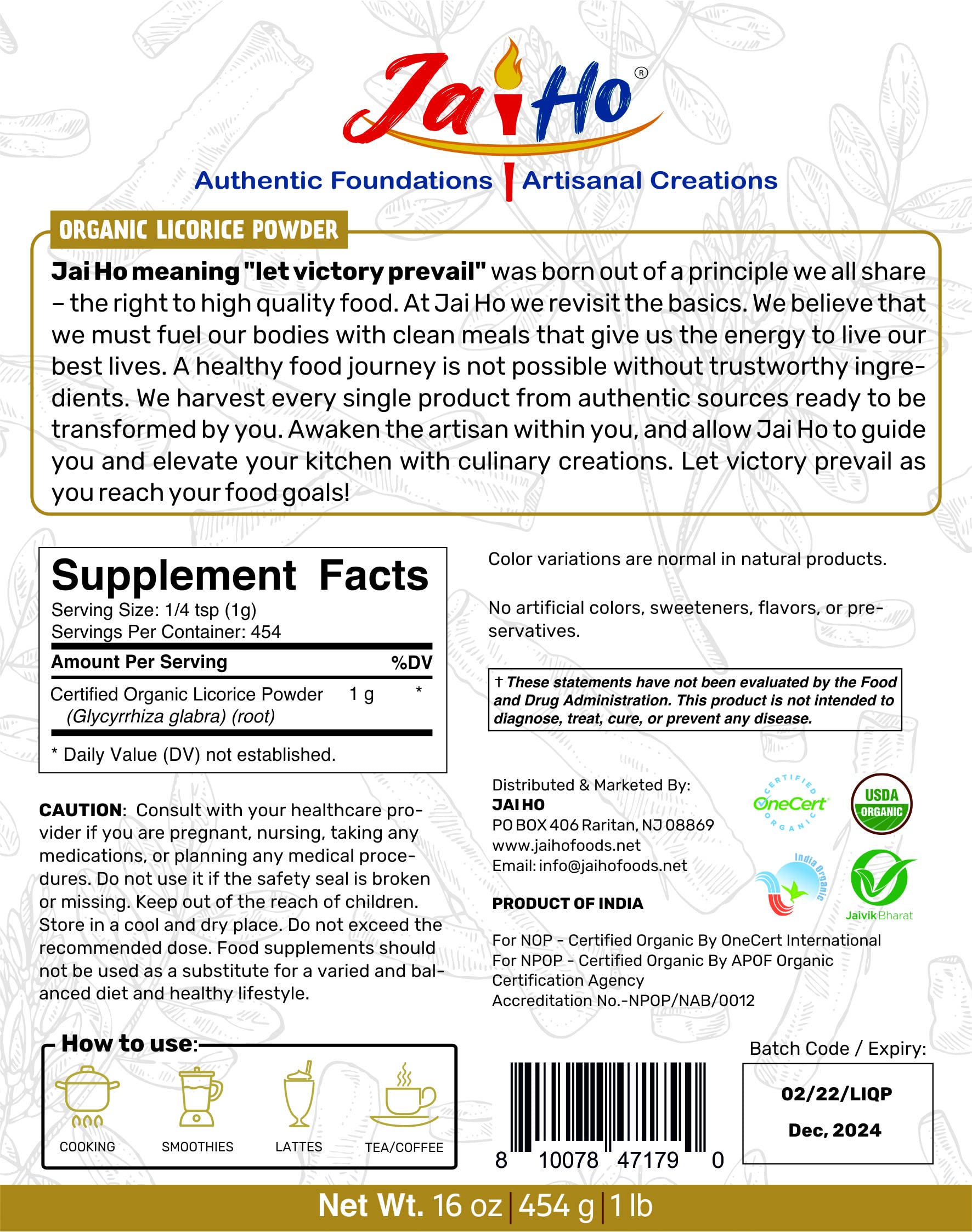 vegan licorice root powder nutrition