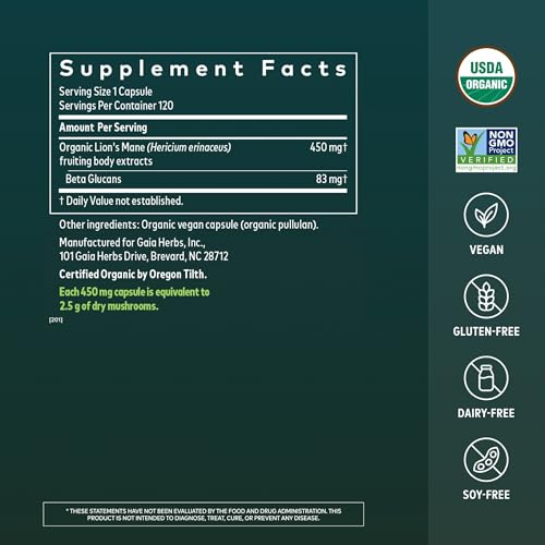 vegan lion's mane capsules for focus