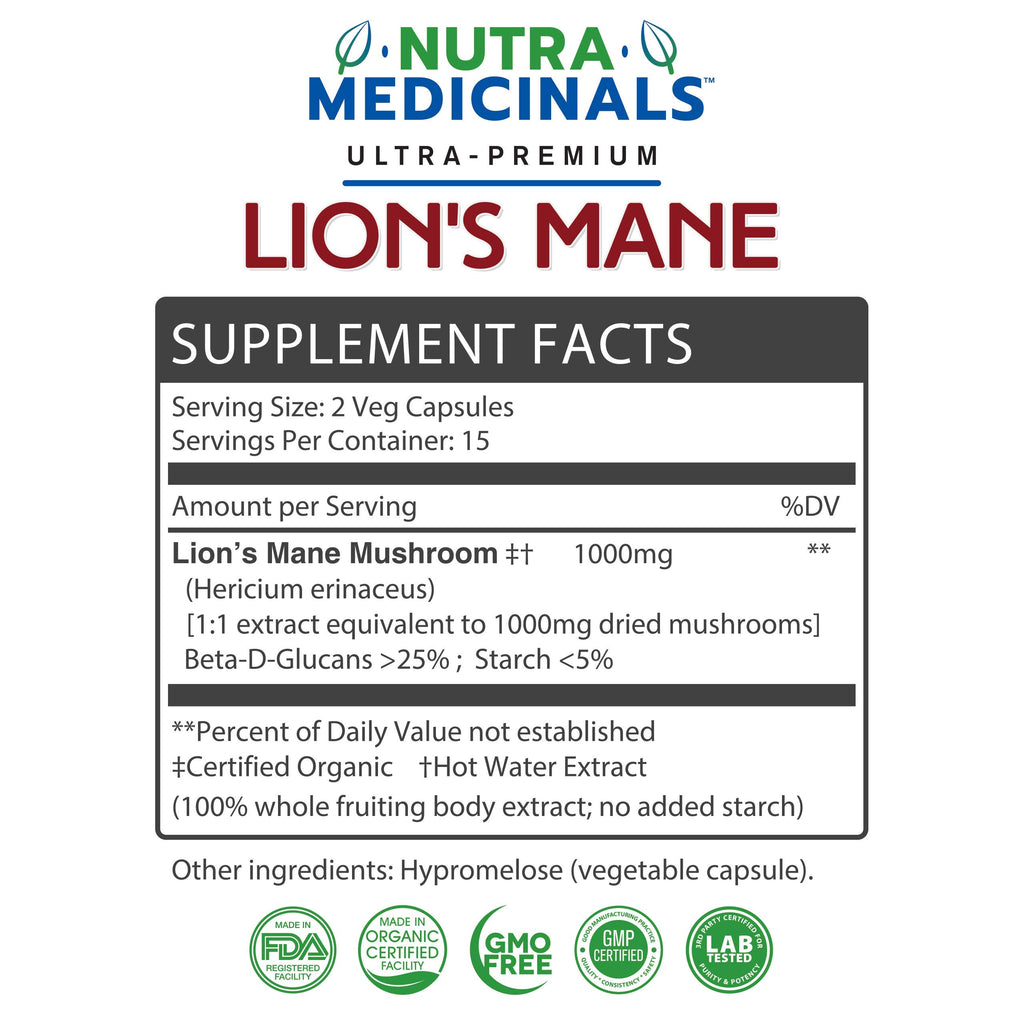 vegan Lion's Mane for memory enhancement