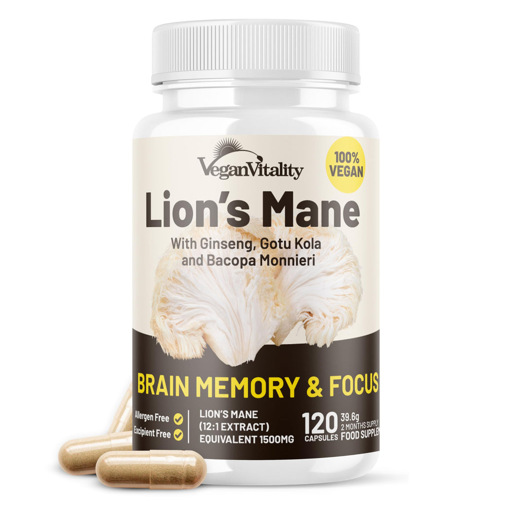 Vegan Lion's Mane mushroom capsules
