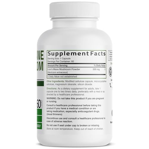 vegan lion's mane mushroom capsules