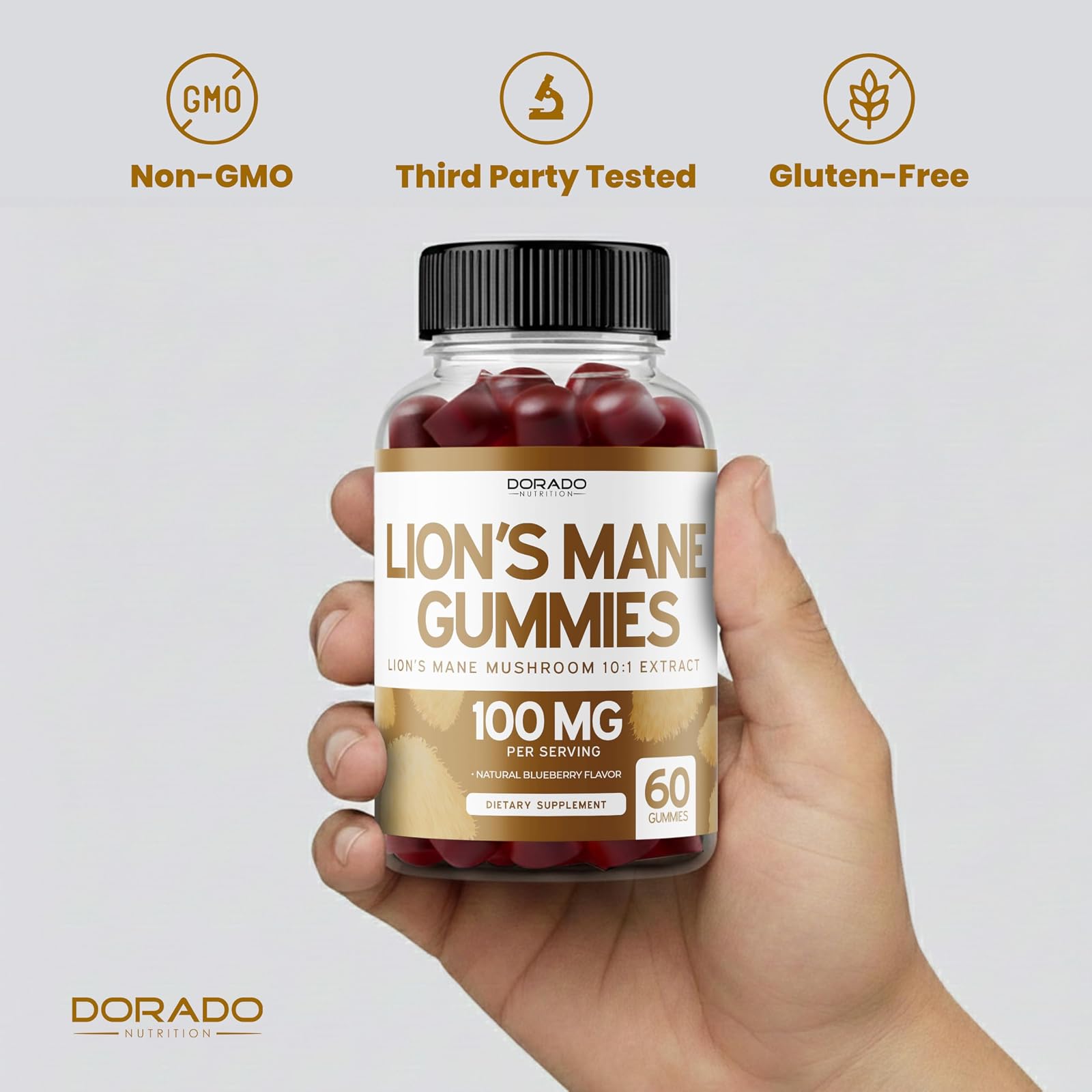 Vegan Lion's Mane mushroom gummies