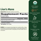 Vegan Lion's Mane tablets for brain health