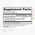Vegan lychee fruit and green tea supplement