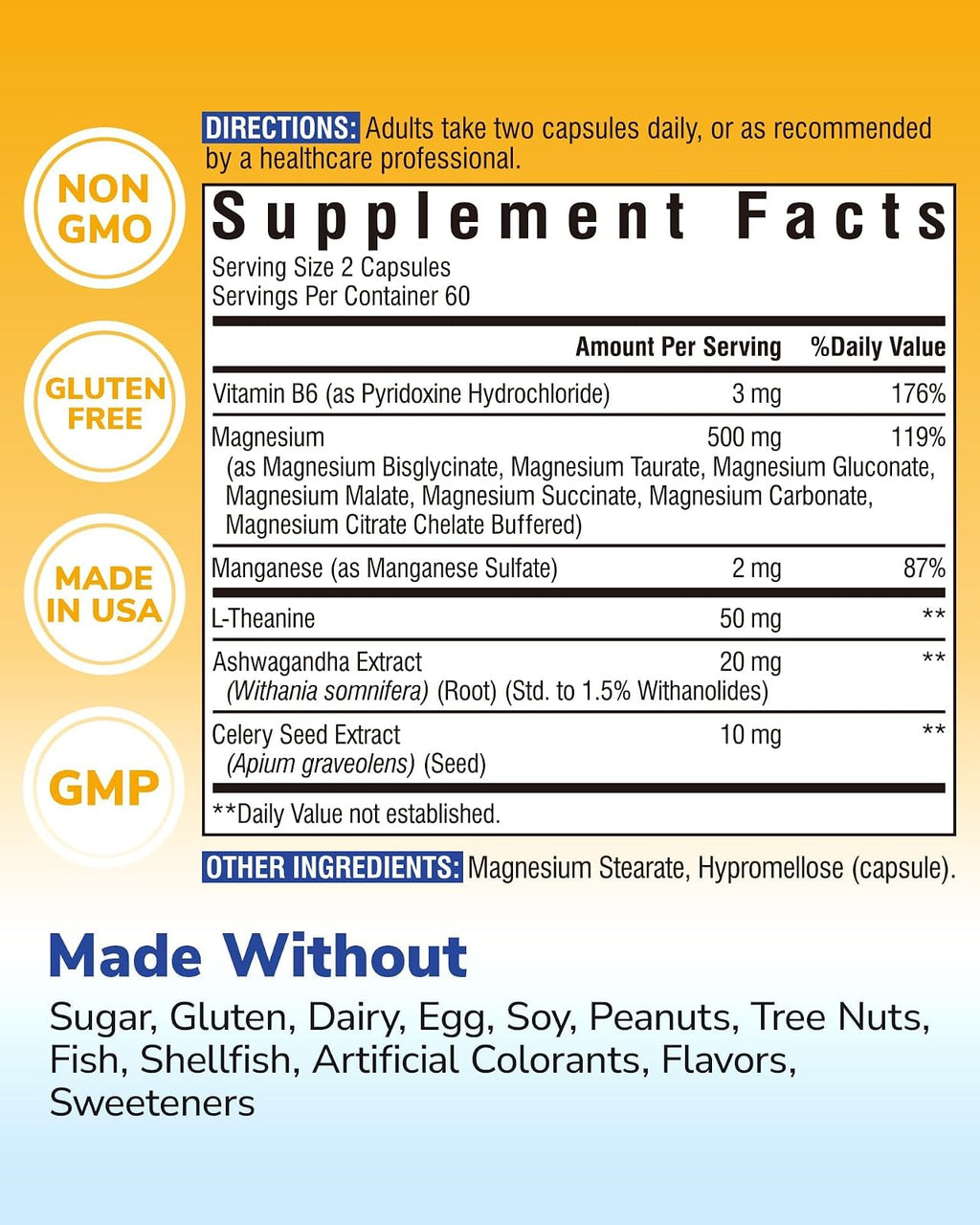 Vegan magnesium capsules for better sleep