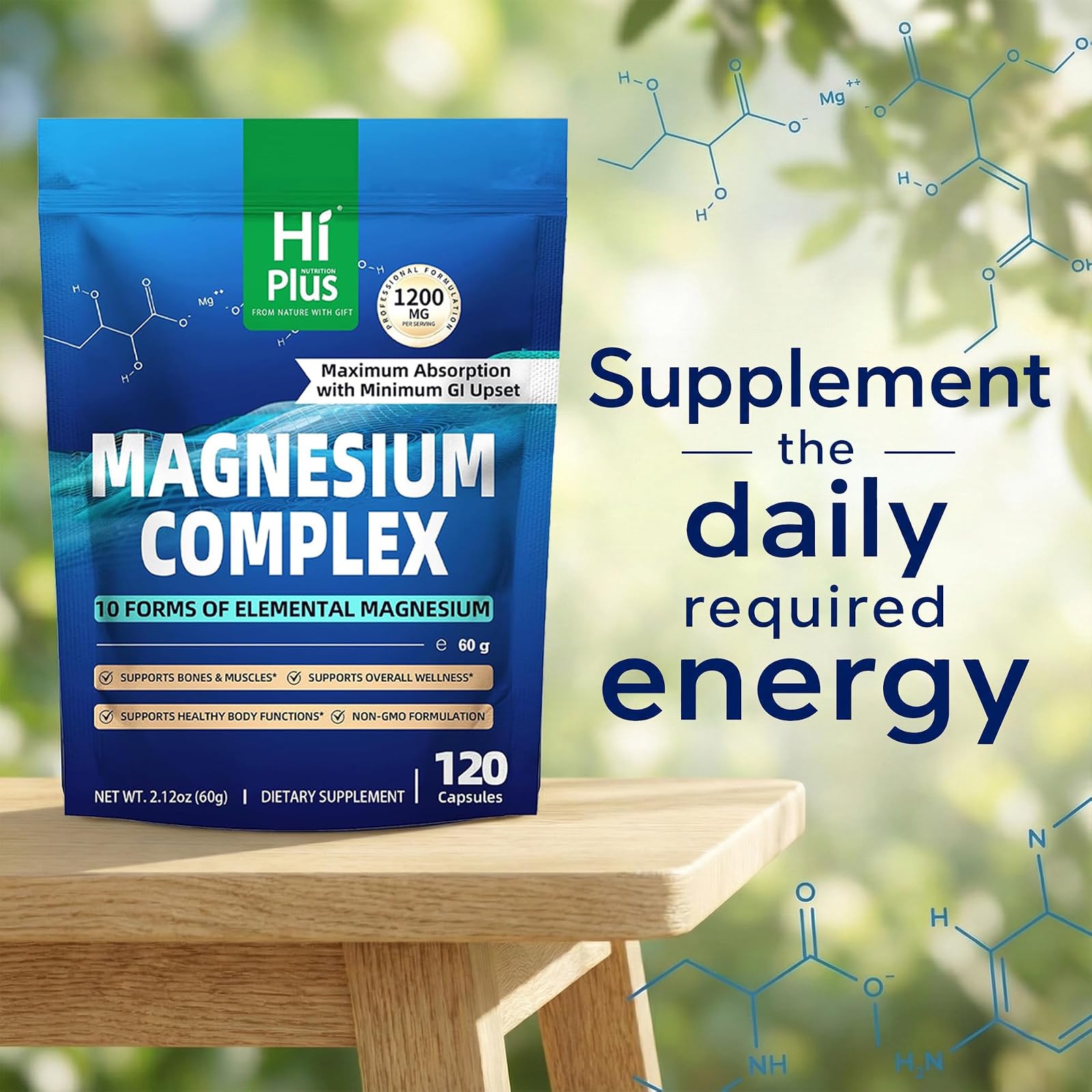 vegan magnesium capsules for energy support