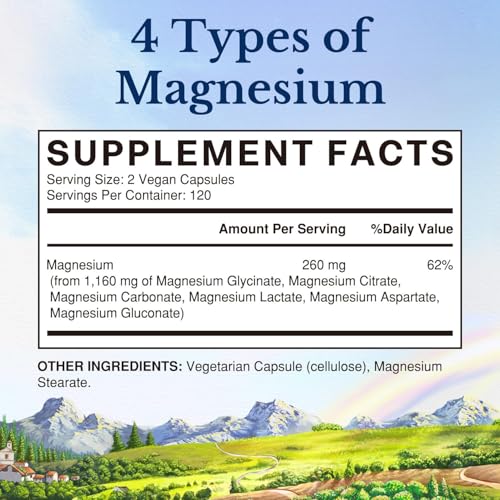 vegan magnesium capsules for health