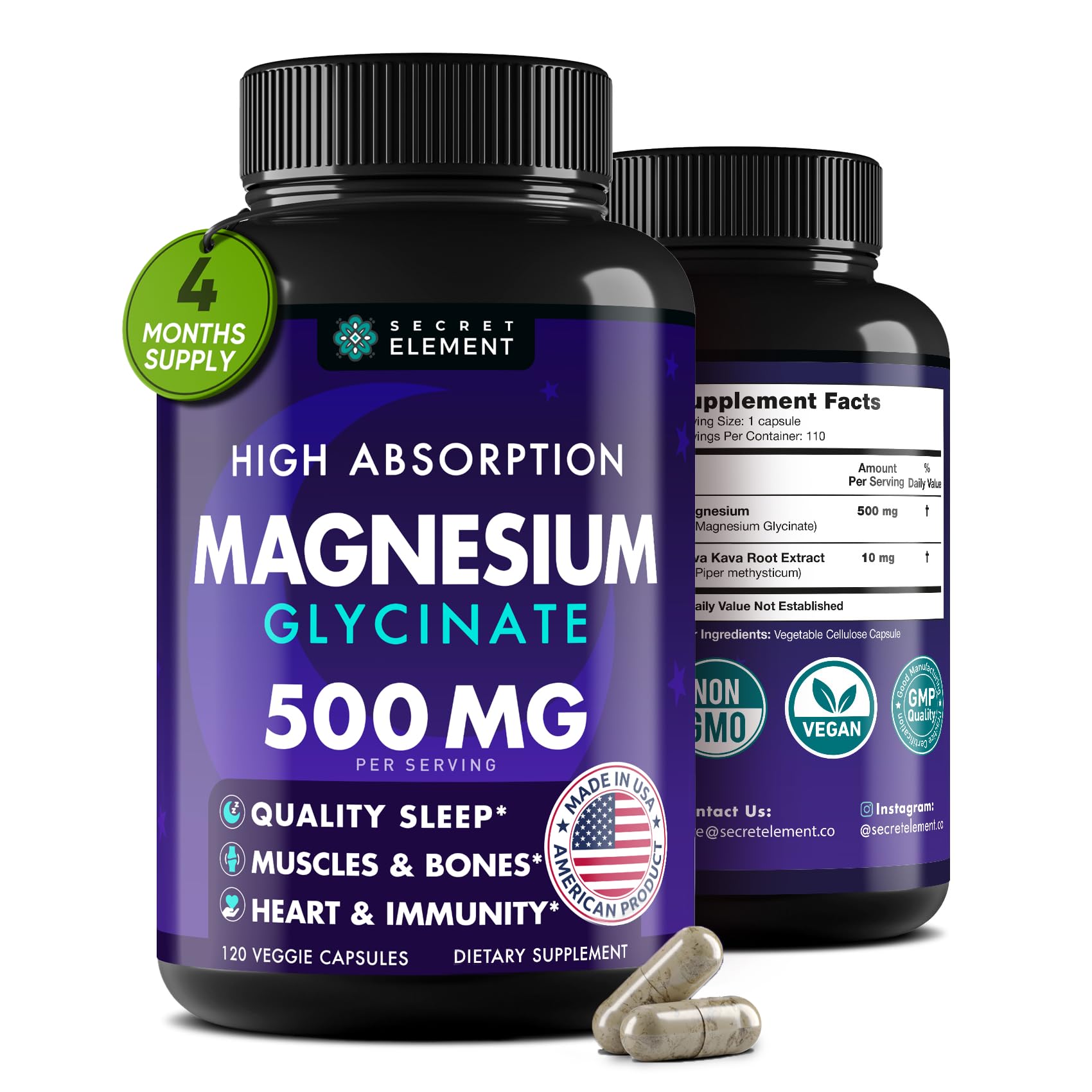 vegan magnesium glycinate capsules