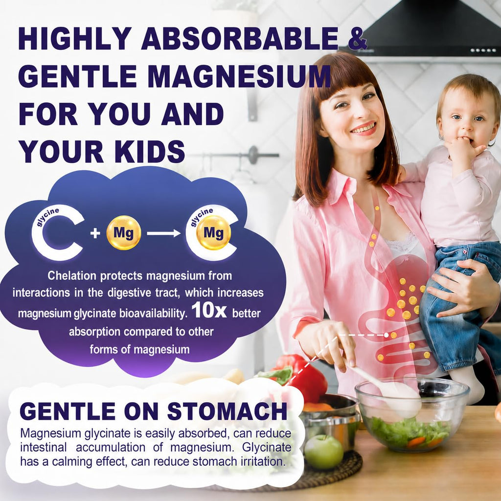 Vegan magnesium glycinate supplement