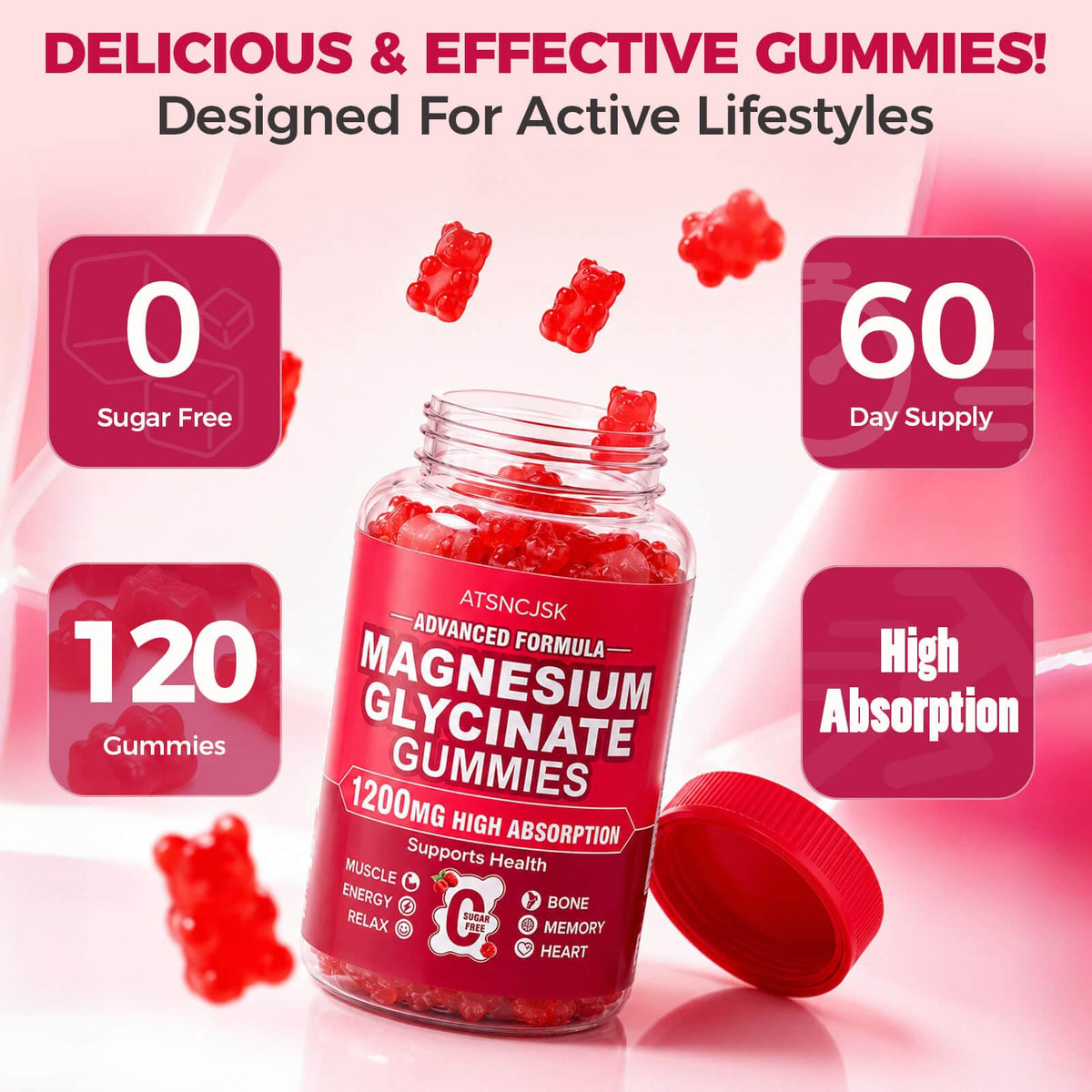 Vegan magnesium gummies for health