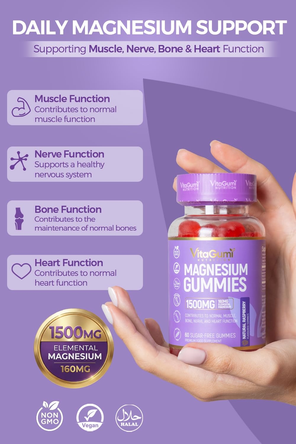 vegan magnesium gummies for muscle support