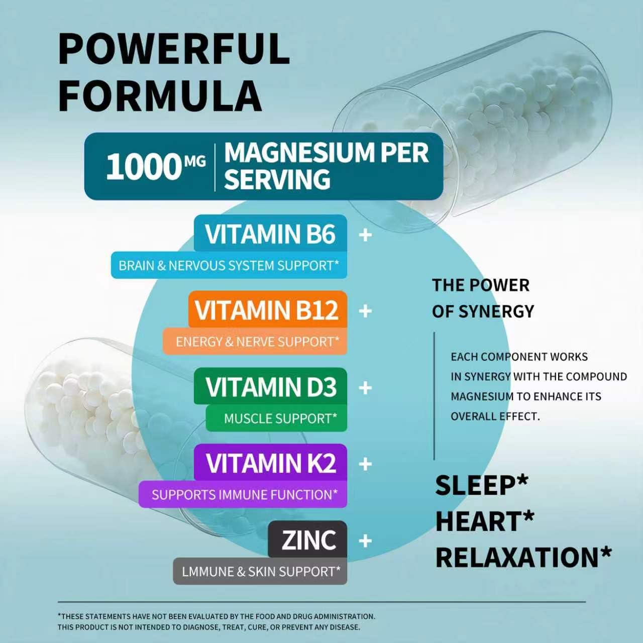 Vegan magnesium supplement for daily wellness