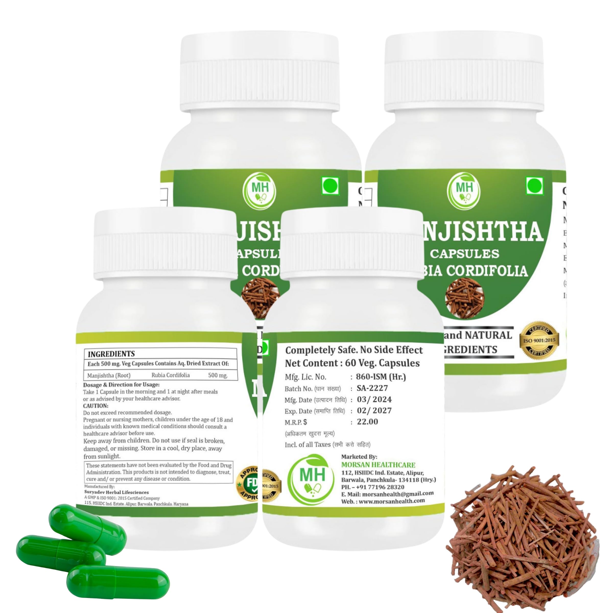 vegan manjishtha capsules combo pack