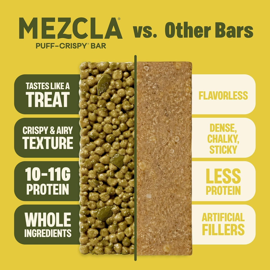 vegan matcha puff snack bars