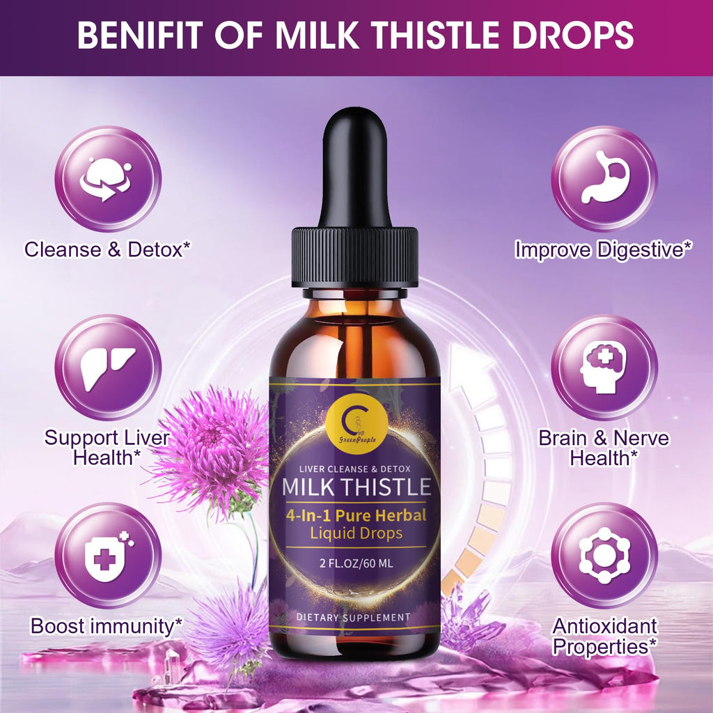 Vegan milk thistle herbal supplement