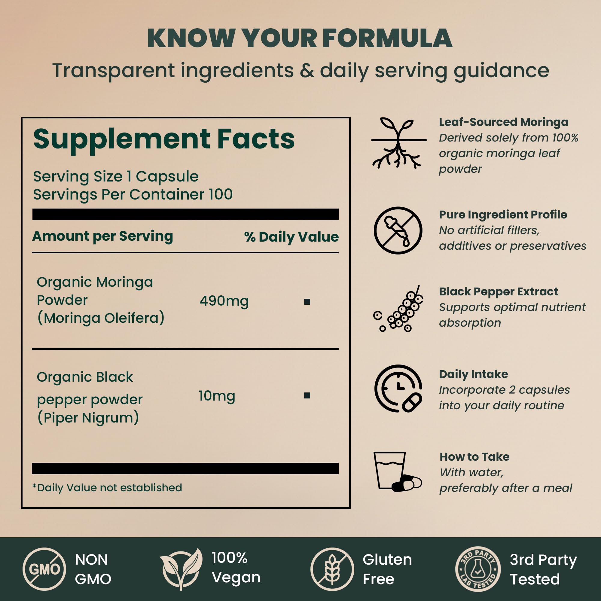 vegan moringa capsules for energy