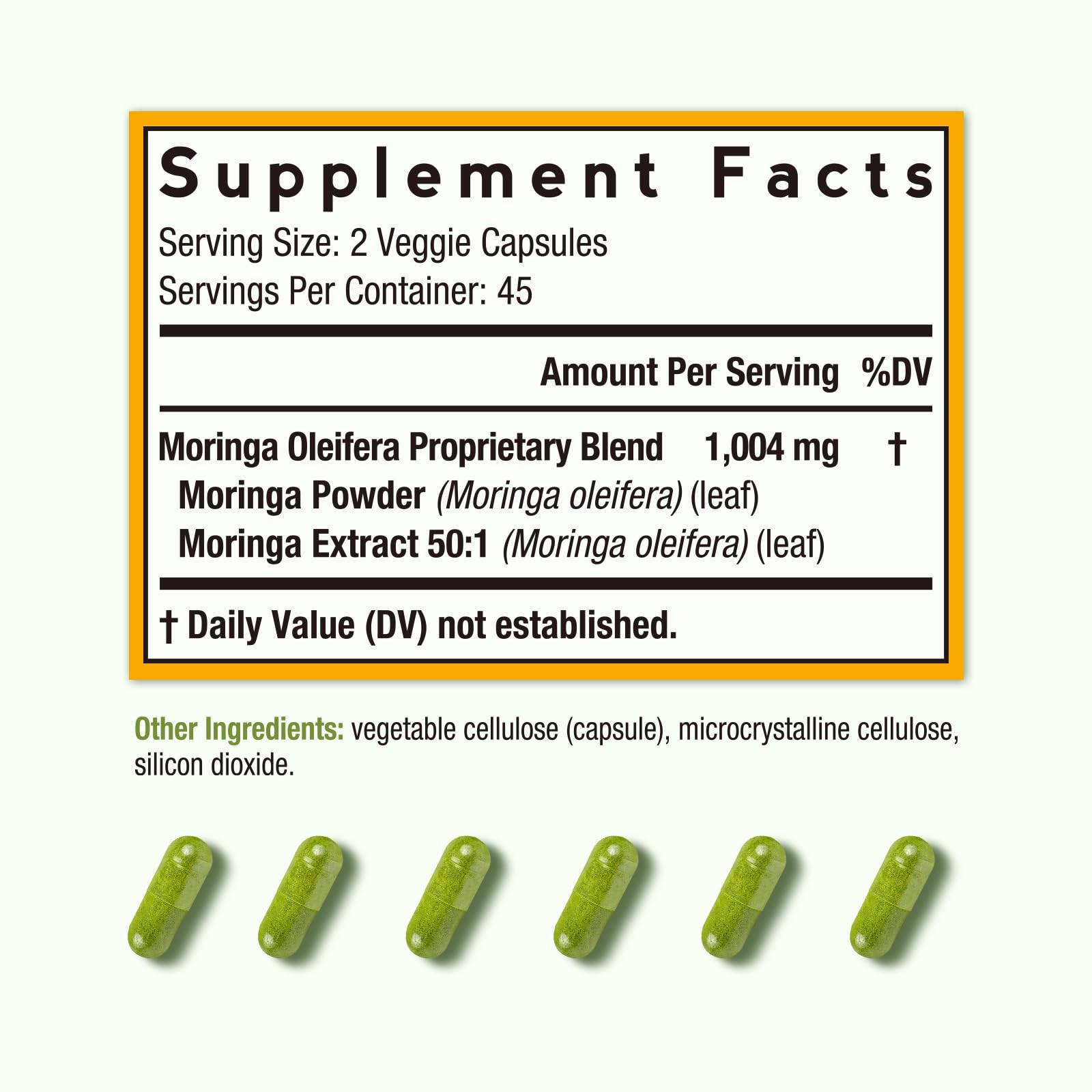 vegan moringa capsules for energy