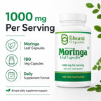 Vegan Moringa capsules for health