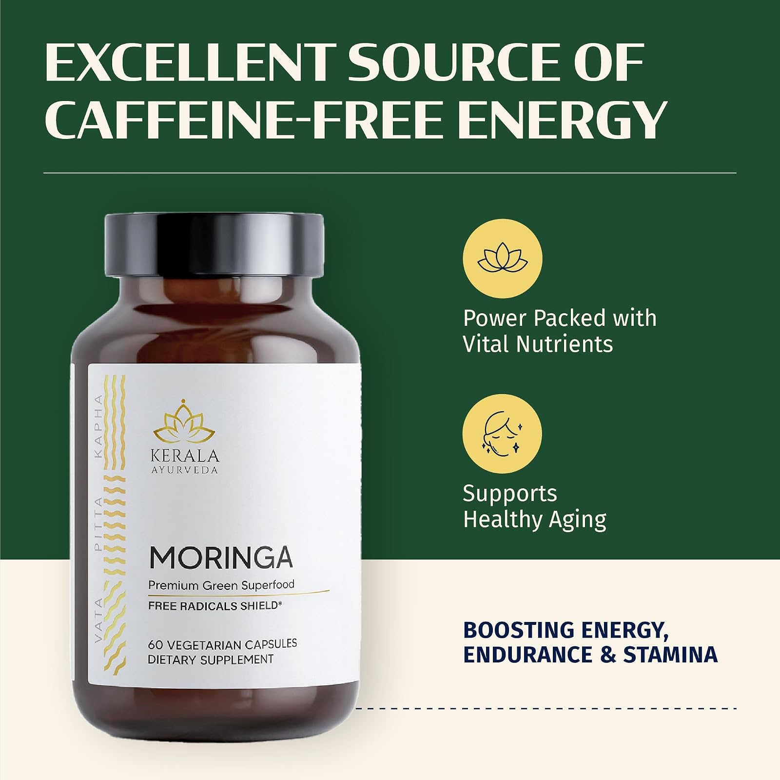 Vegan Moringa capsules for wellness