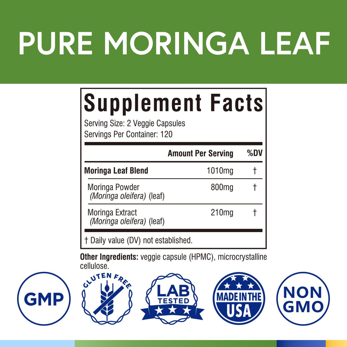 Vegan Moringa Oleifera leaf benefits