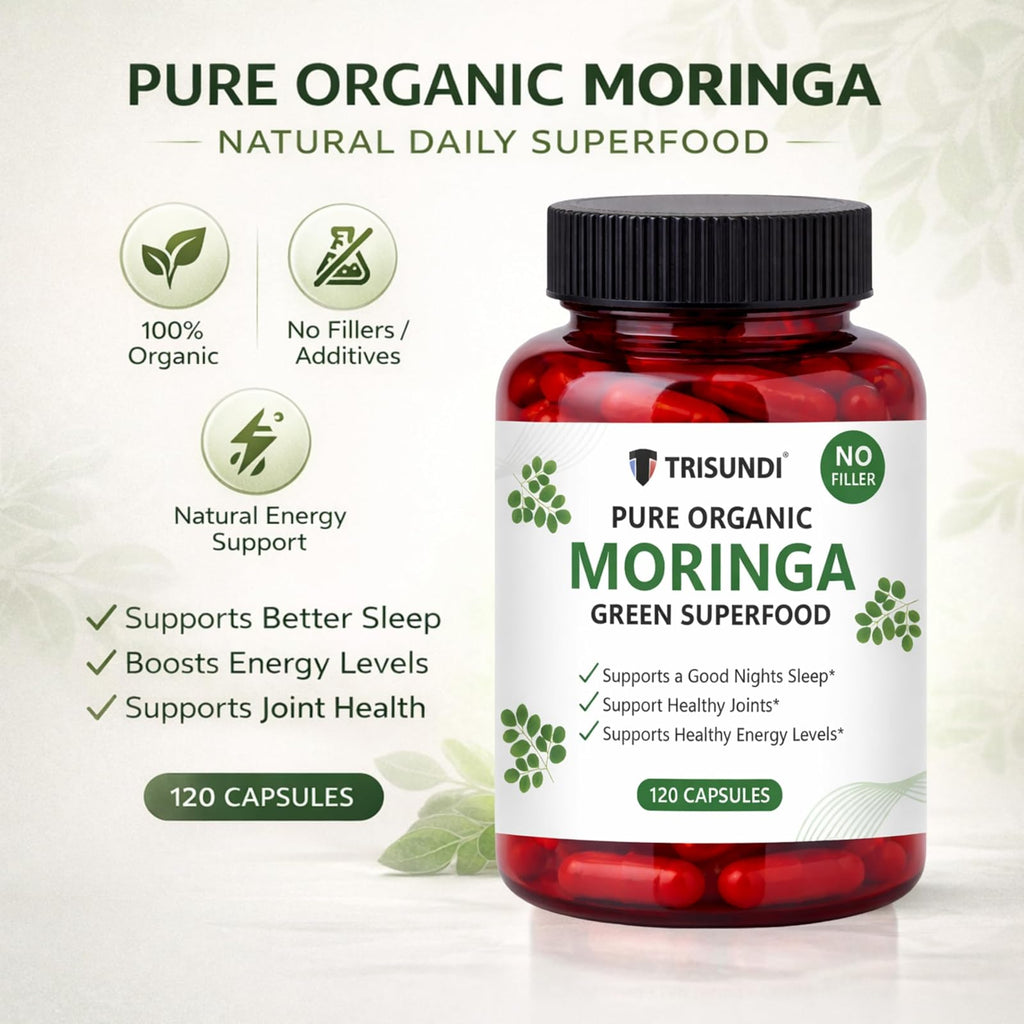Vegan moringa supplement for energy