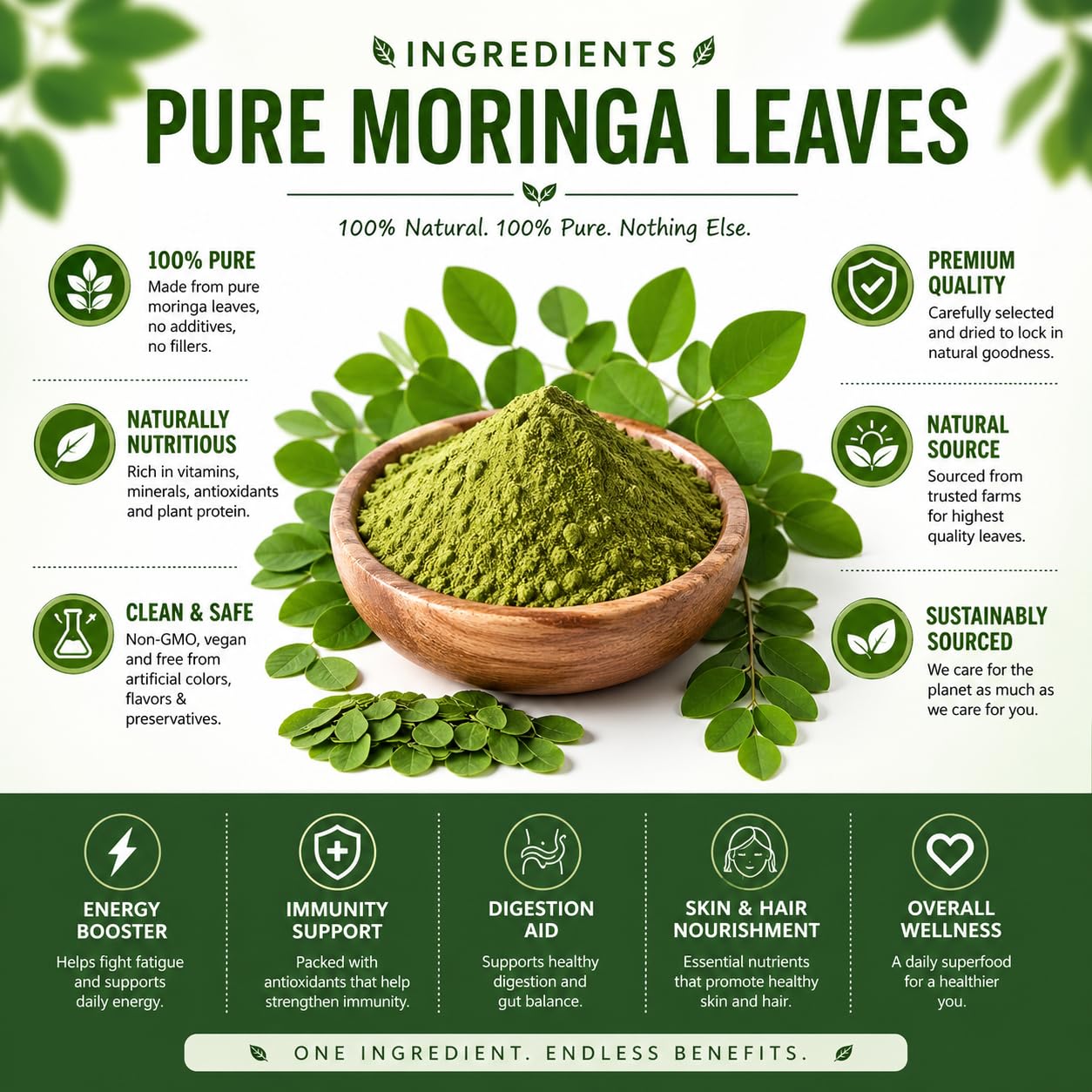 vegan moringa supplement for energy