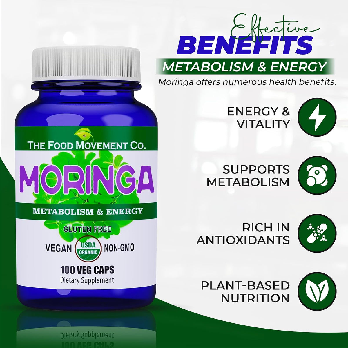 vegan Moringa supplement for energy