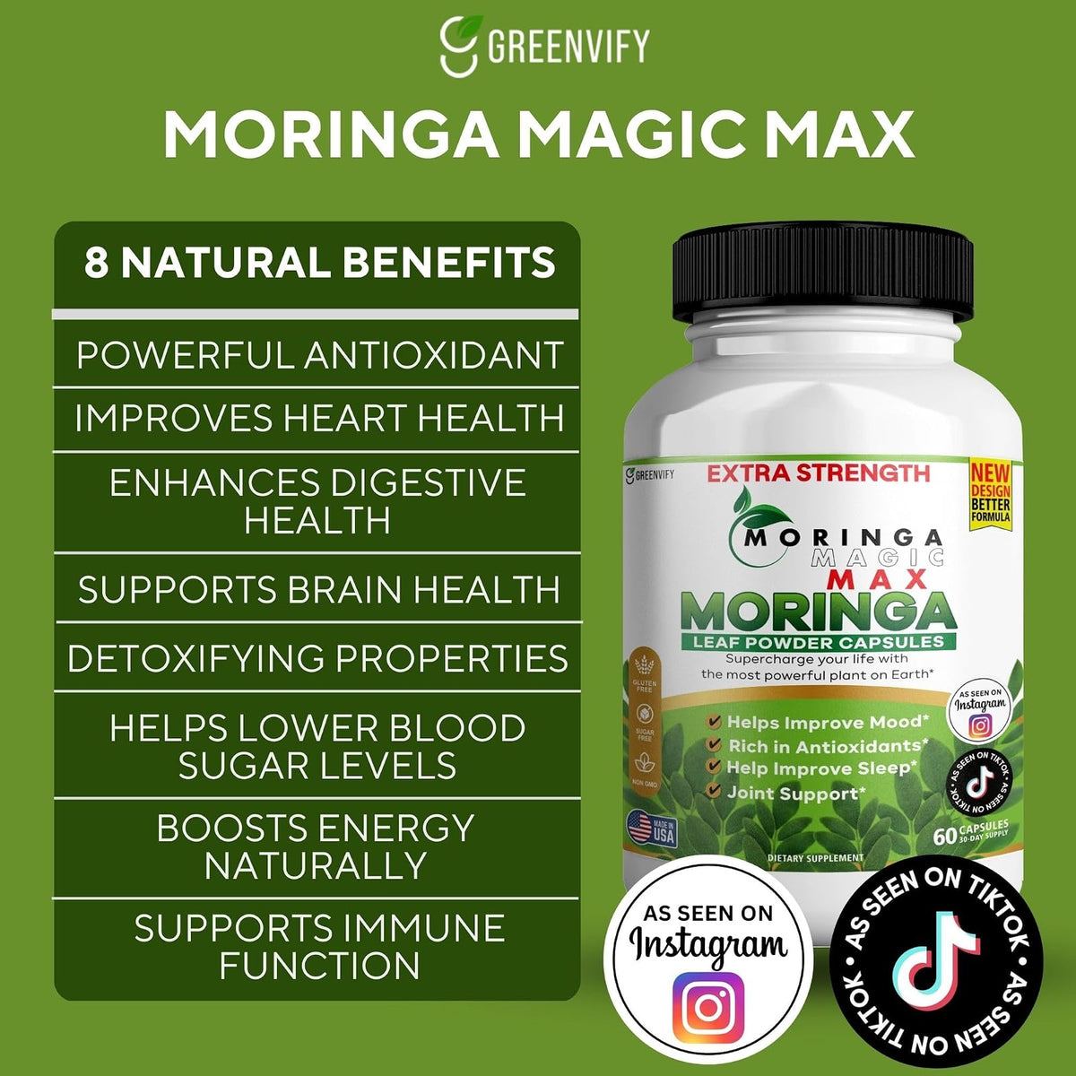 Vegan Moringa supplement for wellness