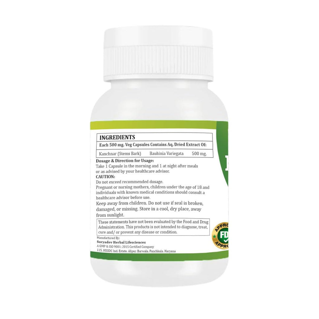 Vegan Morsan Kanchnar capsules for lymphatic support