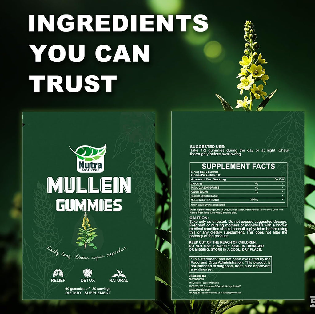 Vegan Mullein gummies with vitamin C