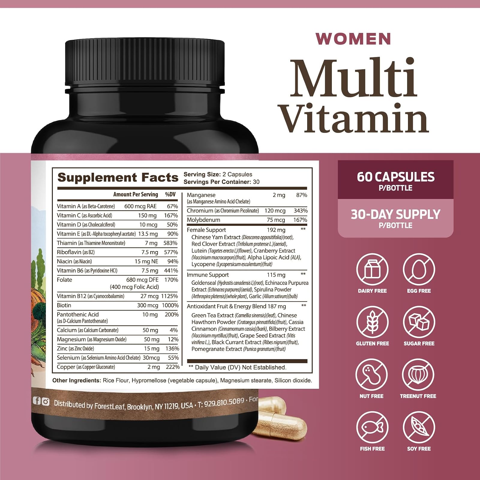 vegan multivitamin capsules for women