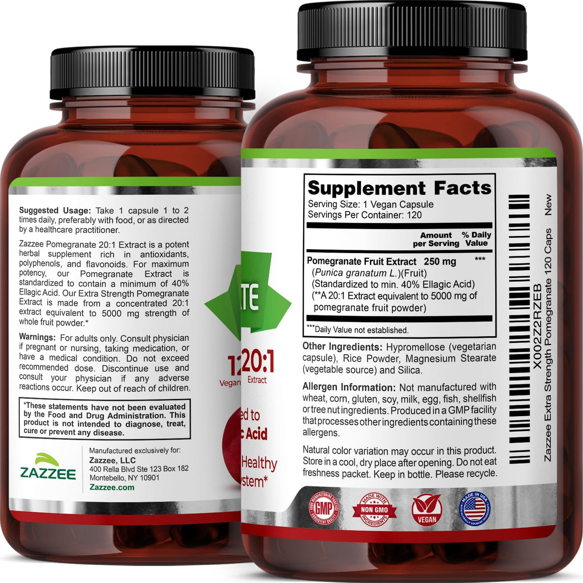 vegan multivitamin capsules with pomegranate