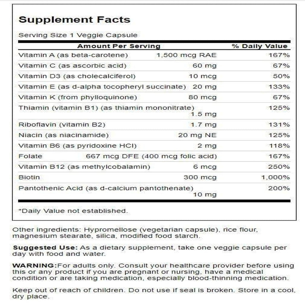 vegan multivitamin for women support
