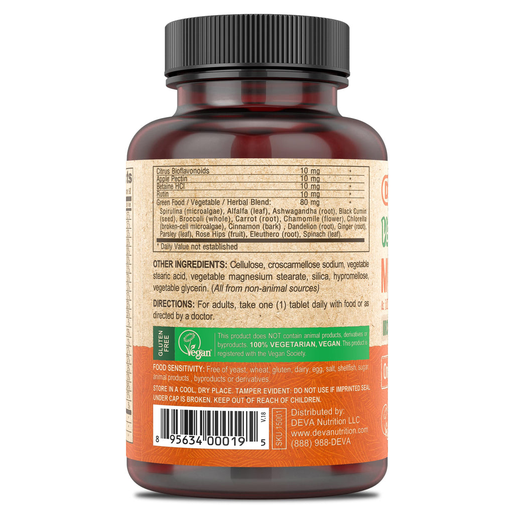 vegan multivitamins with green food blend