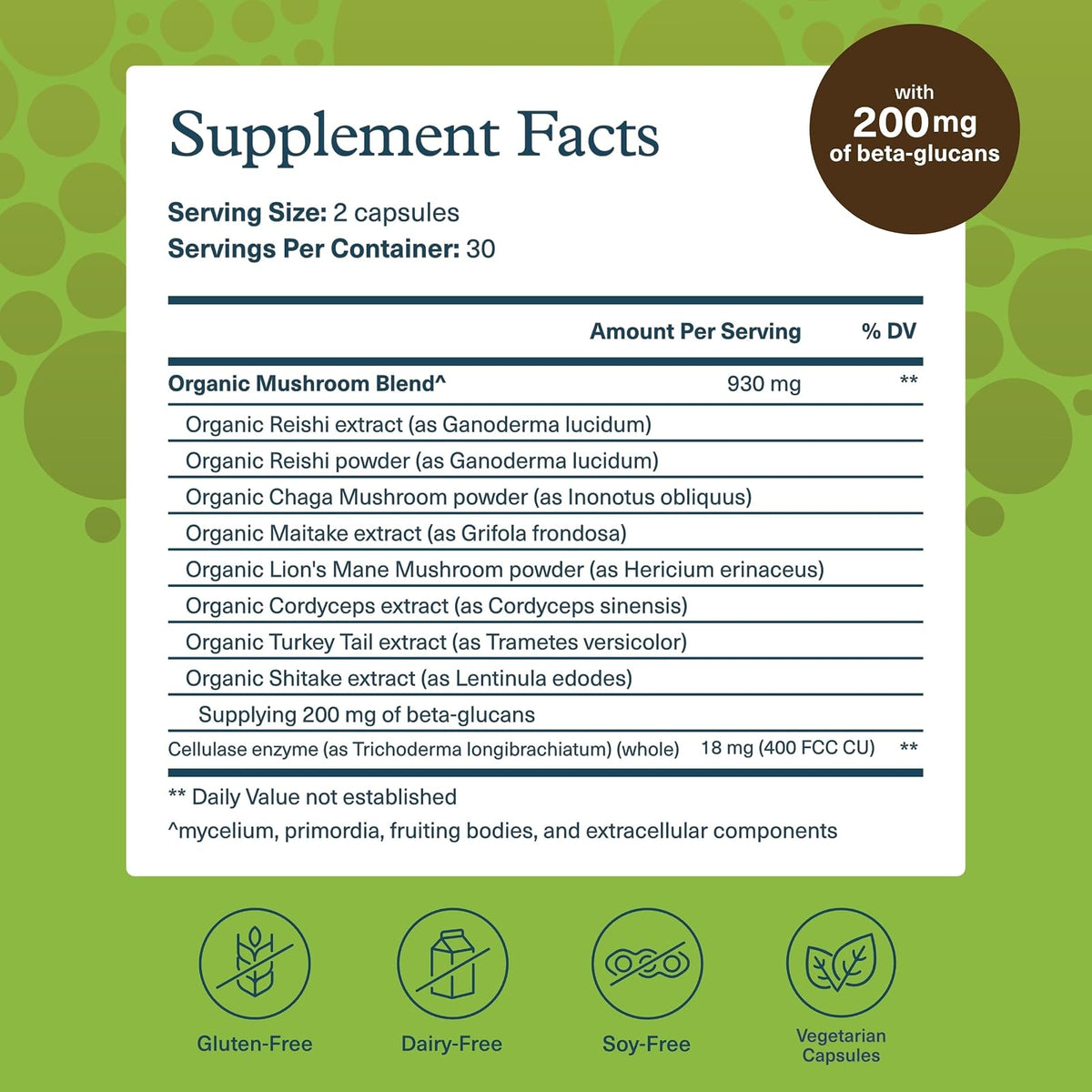 vegan mushroom complex supplement benefits