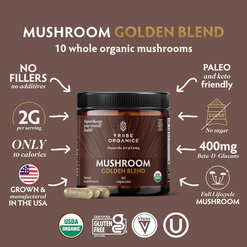 vegan mushroom complex supplement benefits