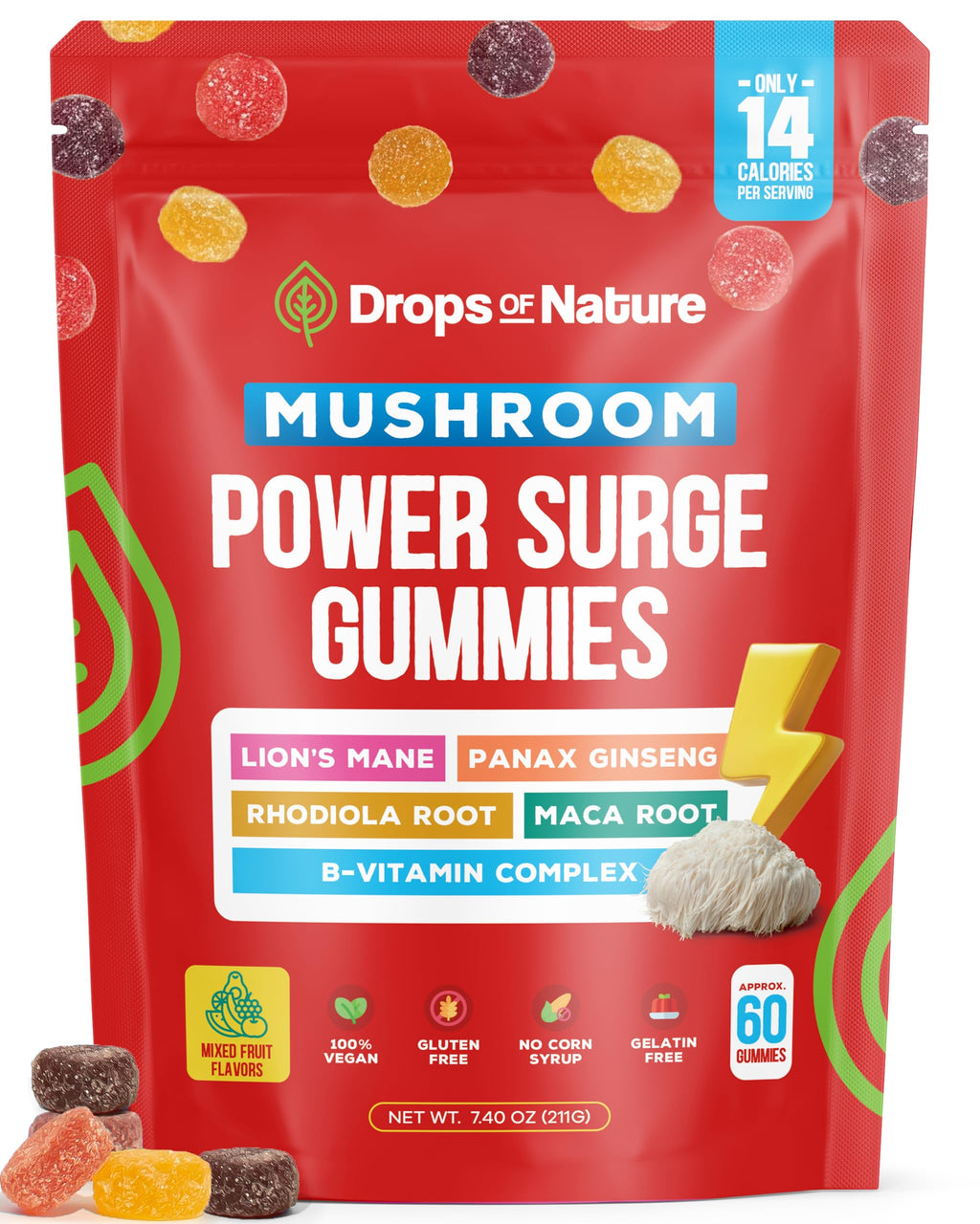 vegan mushroom energy gummies