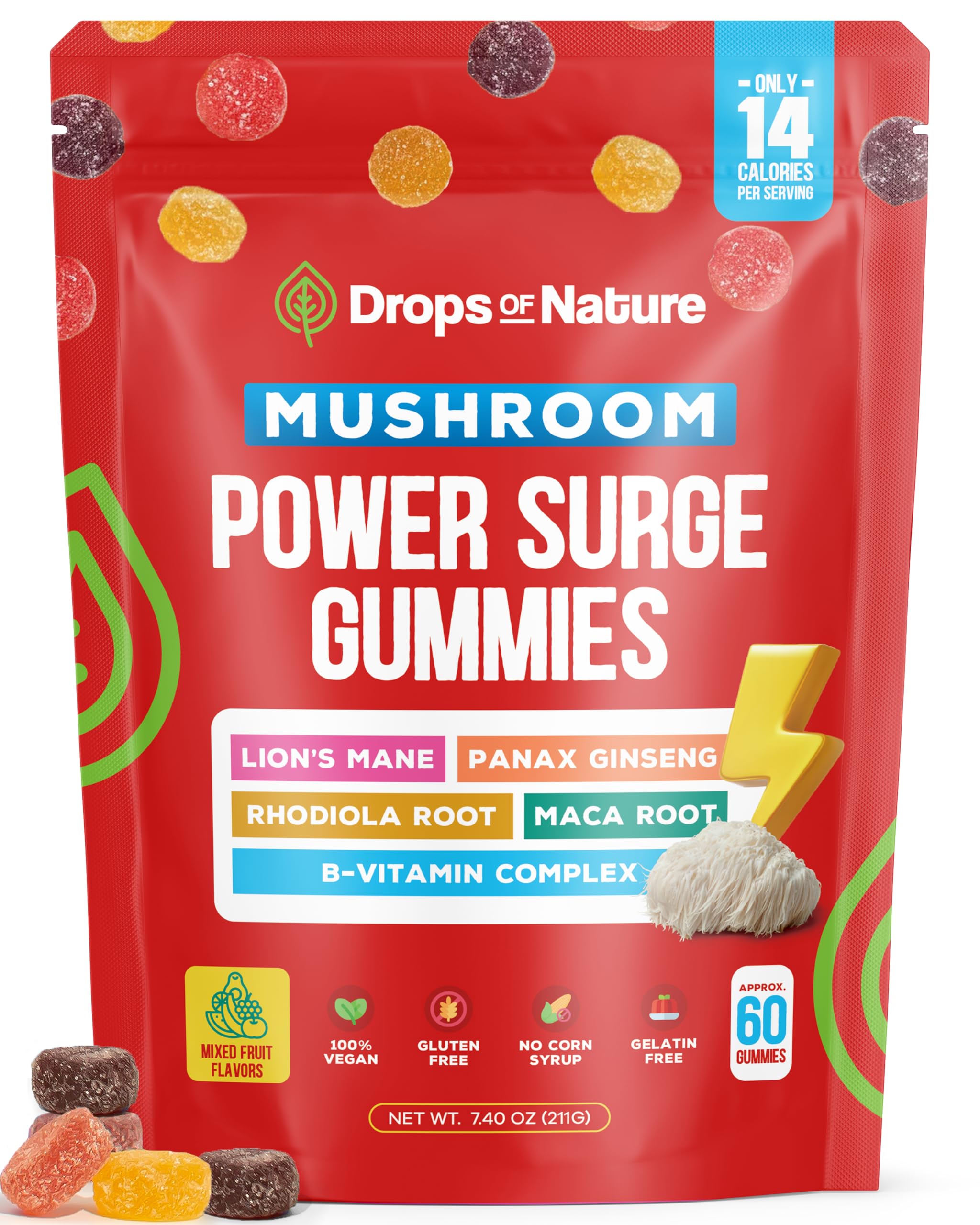vegan mushroom energy gummies