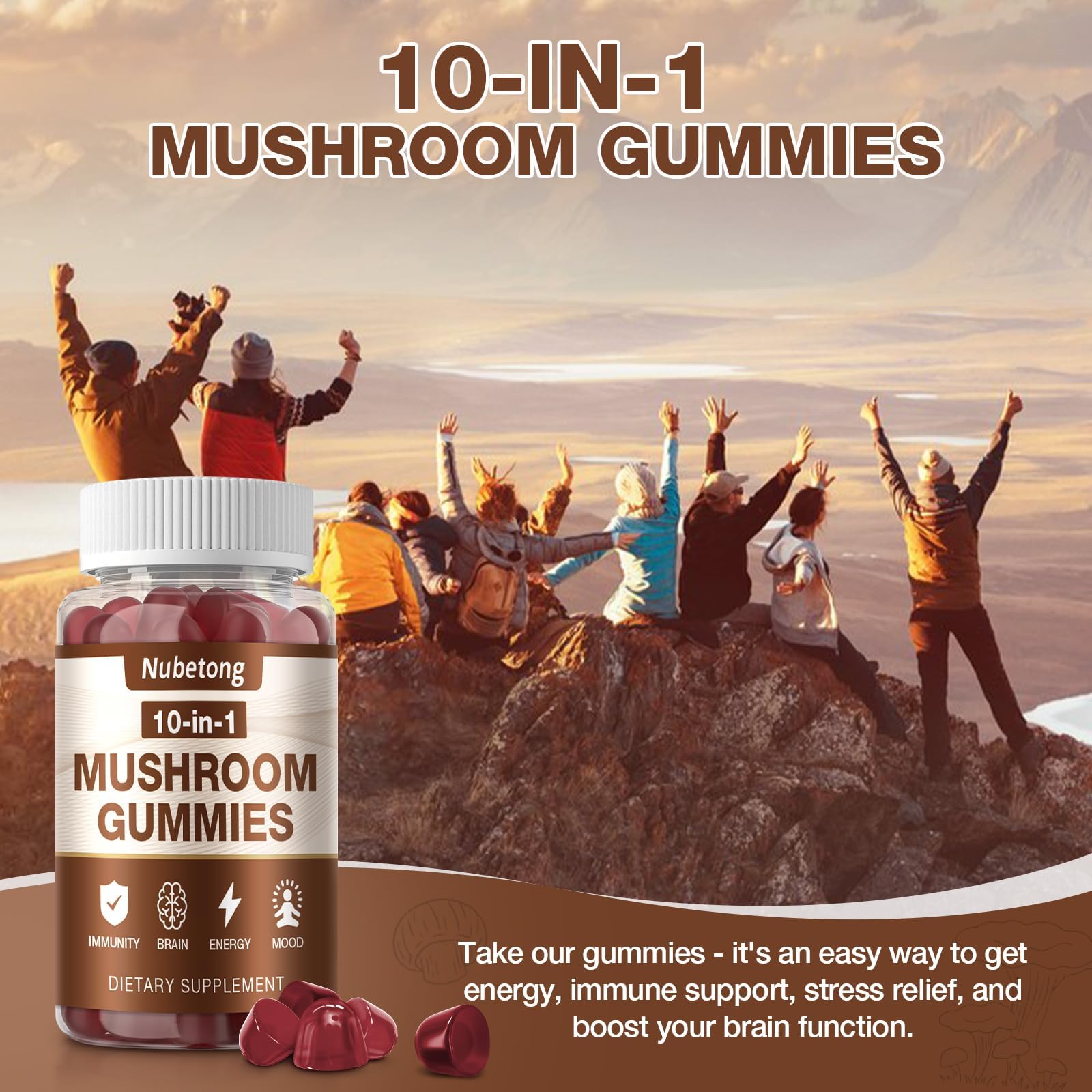 Vegan mushroom gummies for daily health