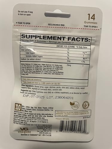 Vegan mushroom gummies for energy