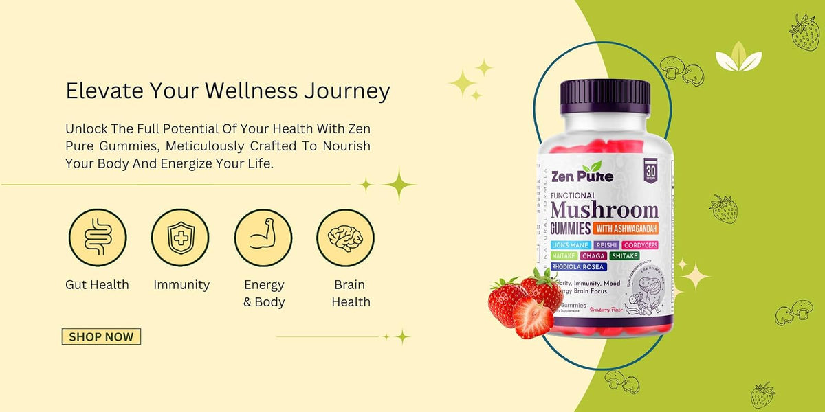 Vegan mushroom gummies with ashwagandha