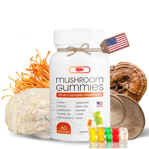 Vegan mushroom gummies with fruity flavours