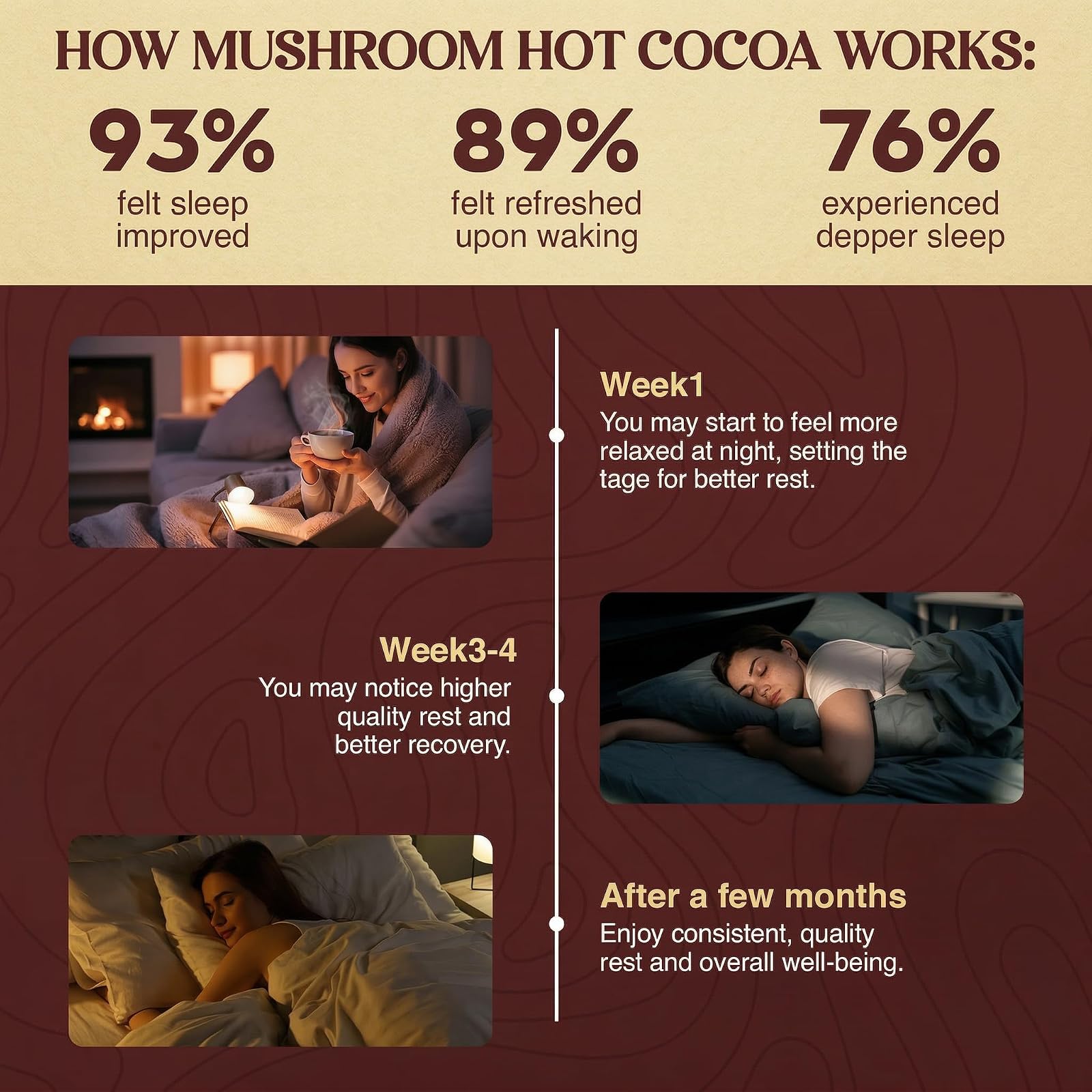 Vegan mushroom hot cocoa option