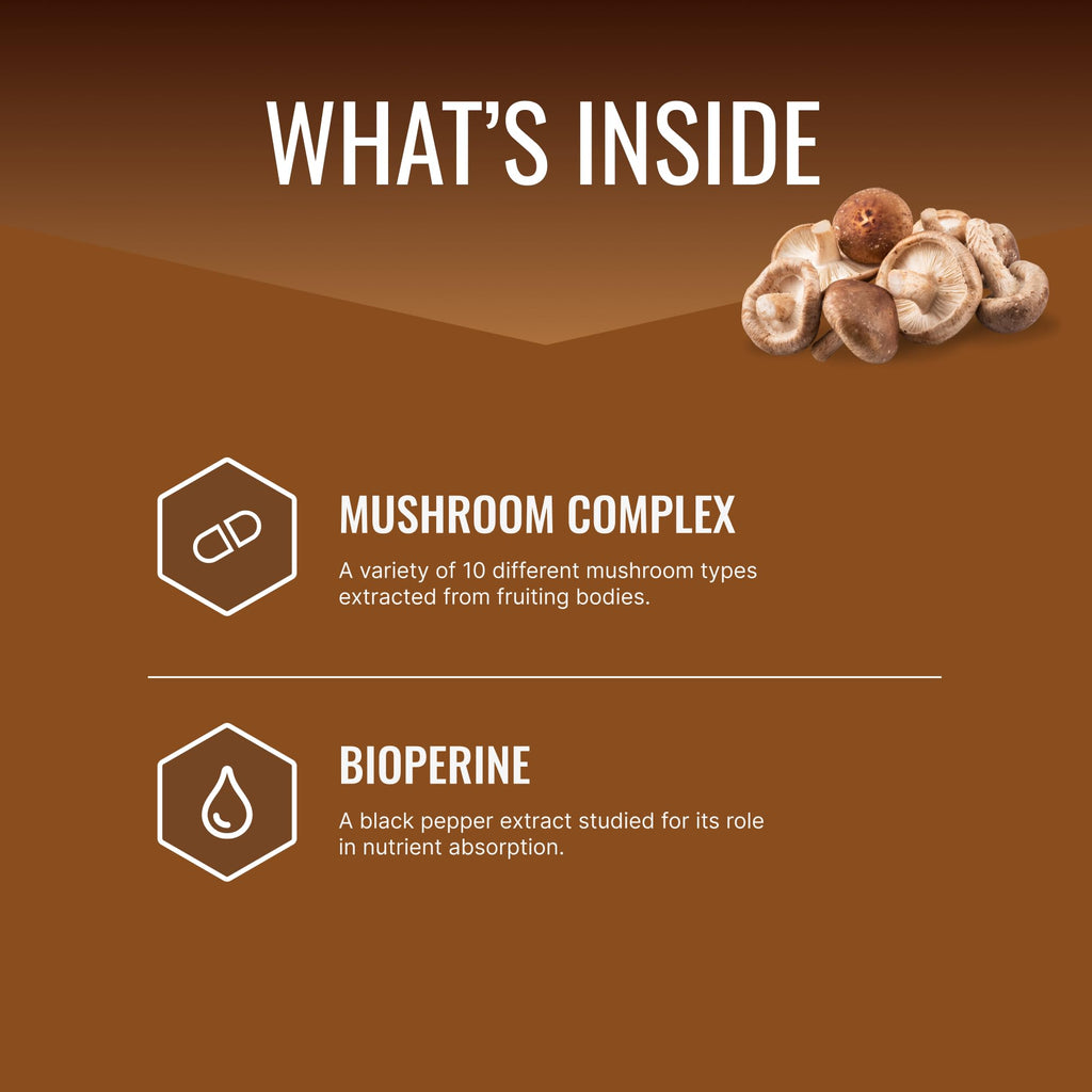 vegan mushroom supplement capsules