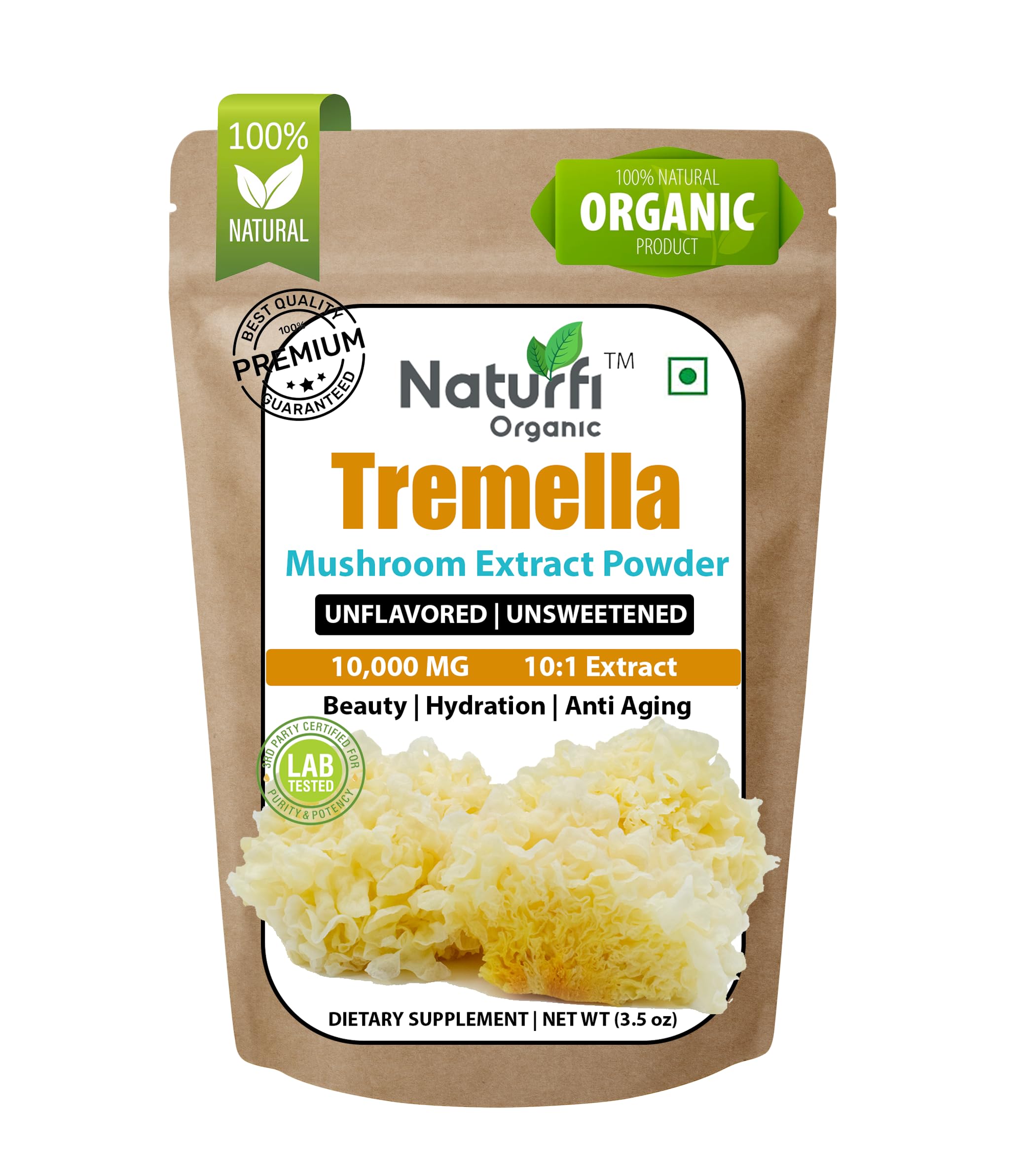 Vegan mushroom supplement for brain function