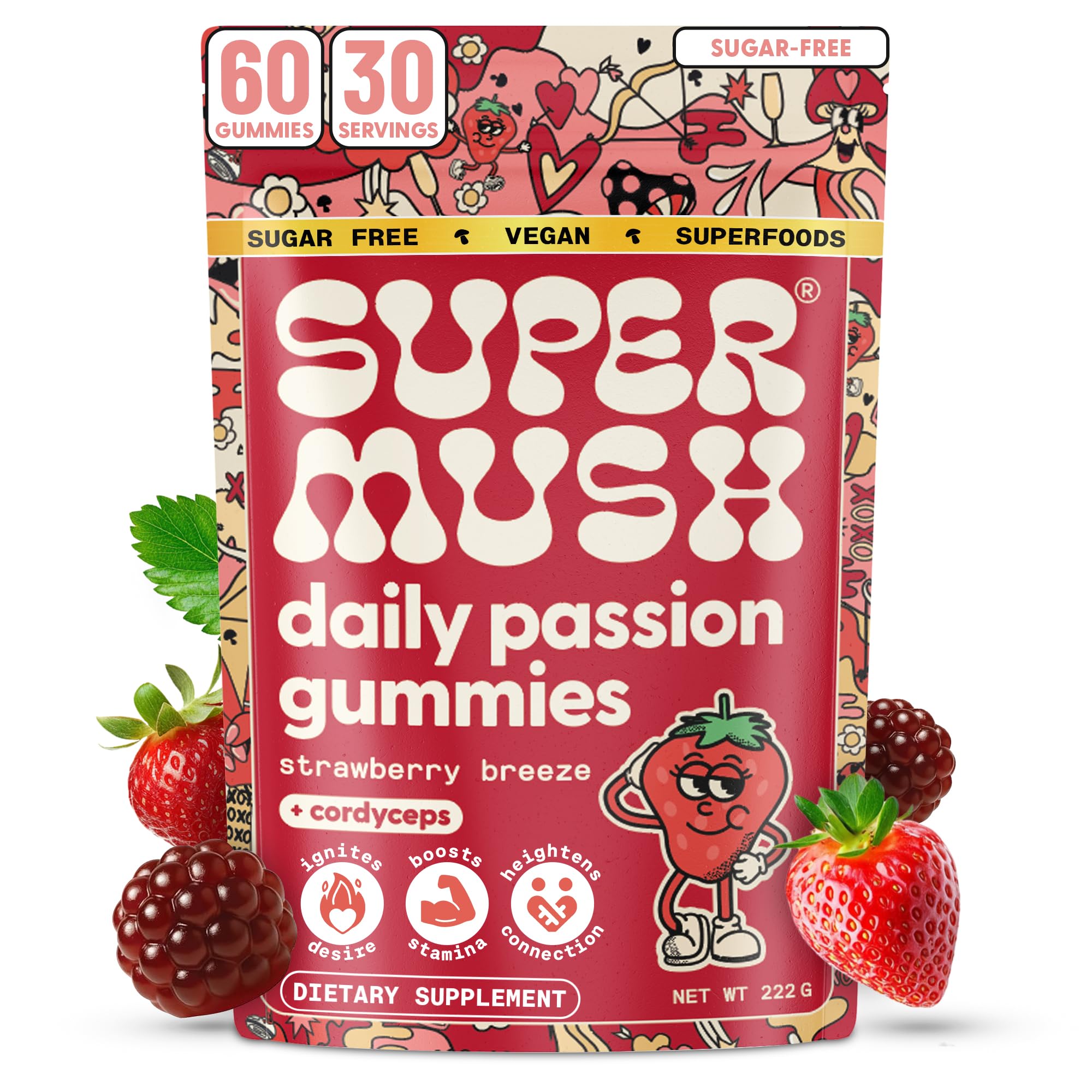 Vegan mushroom supplement for energy