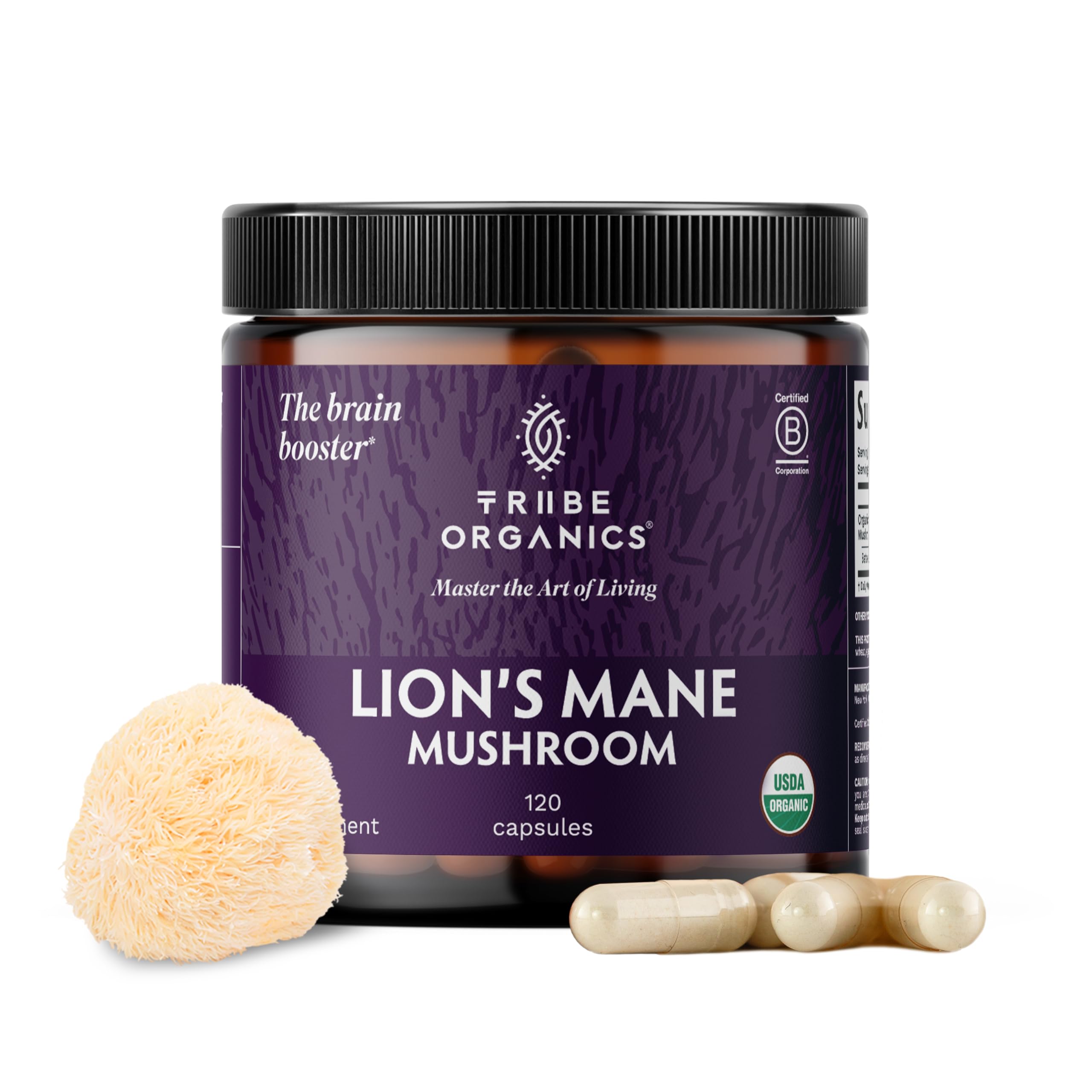 Vegan mushroom supplement for energy