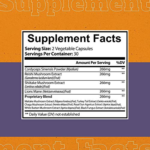 Vegan mushroom supplement for vitality