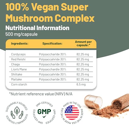 Vegan mushrooms for overall wellness