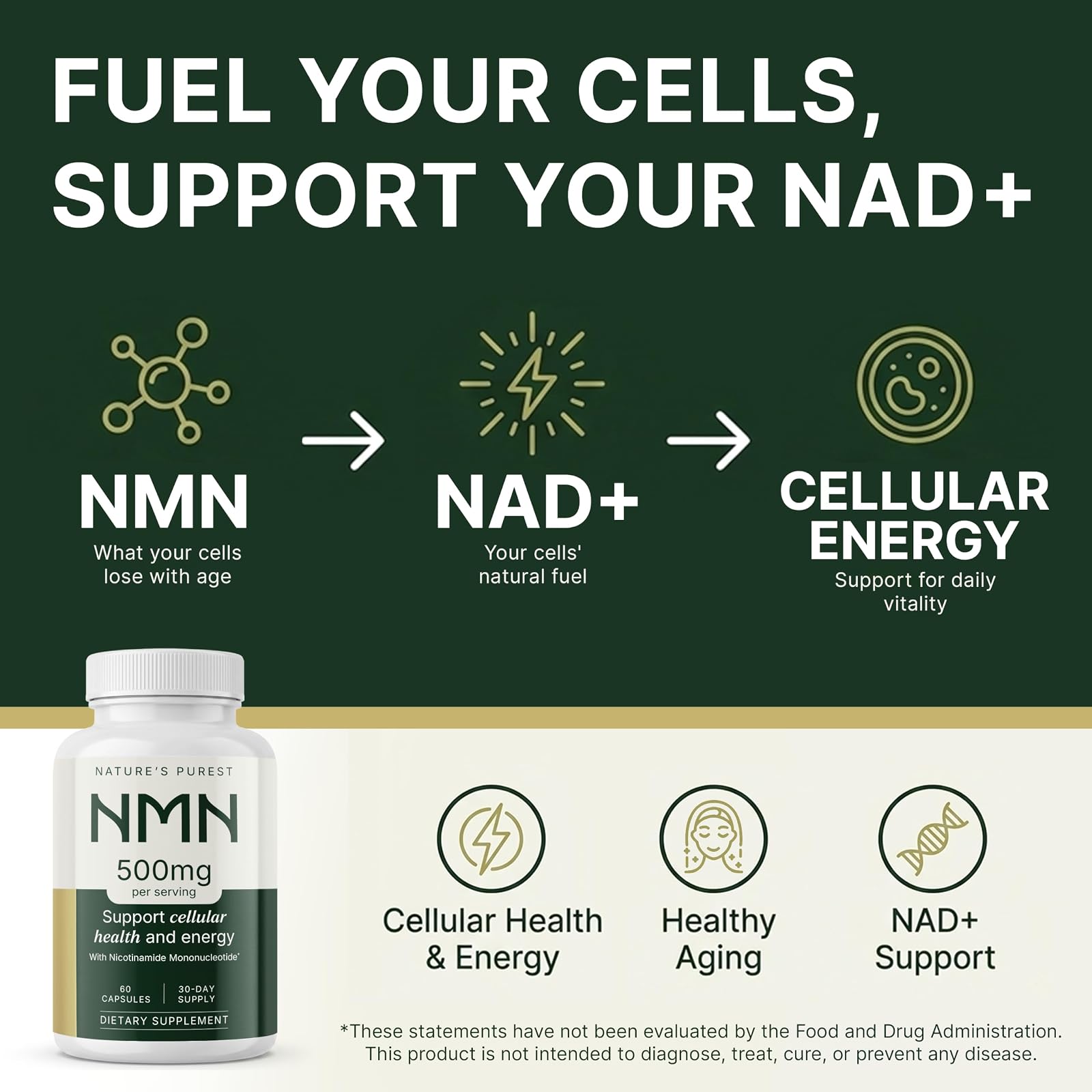 Vegan NMN capsules for energy